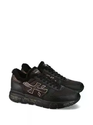 Premiata Mick Fur-trim Sneakers - Black