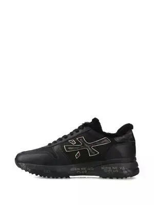 Premiata Mick Fur-trim Sneakers - Black