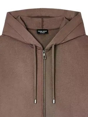 Giorgio Armani Zip-up Drawstring Hoodie