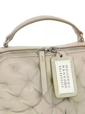 MAISON MARGIELA Glam Slam Embroidery Trapezoid Tote Bag - Neutrals