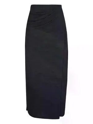 Vince Draped Midi Skirt - Grey