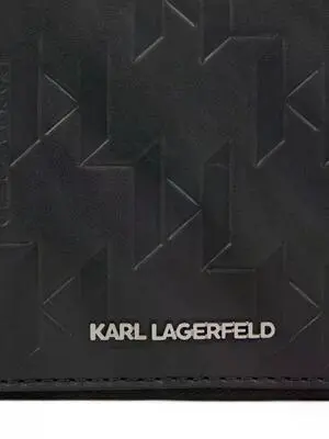 Karl Lagerfeld Monogram-pattern Zipped Wallet
