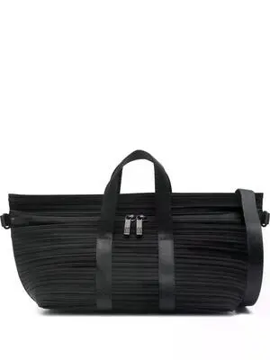 Issey Miyake Boston Pleated Satchel - Black
