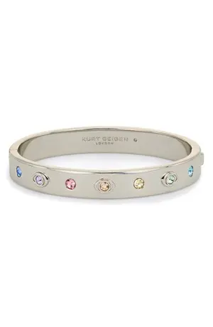 Kurt Geiger Evil Eye Hinged Bracelet - Rhodium/multi