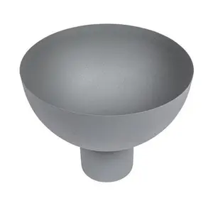 STORIED HOME Decorative Metal Footed Bowl - Grey
