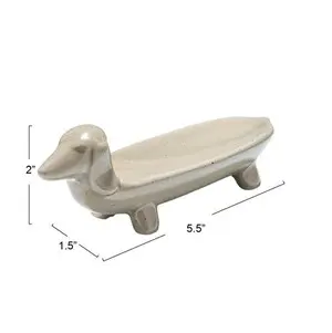 STORIED HOME Ceramic Dog Dish