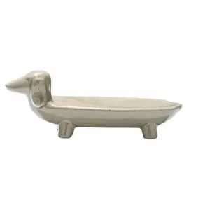STORIED HOME Ceramic Dog Dish