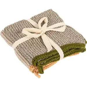 STORIED HOME Square Cotton Knit Dish Cloth