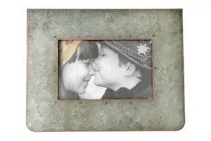 STORIED HOME Galvanized 2-sided Standing Picture Frame