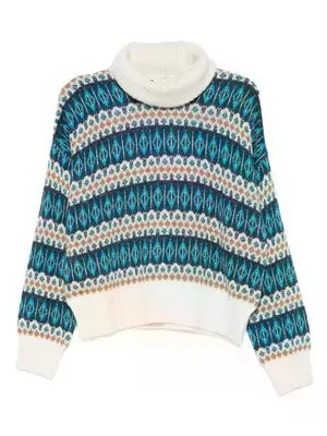Liu Jo Patterned Turtleneck Sweater