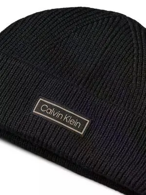 Calvin Klein Ribbed Patch Beanie