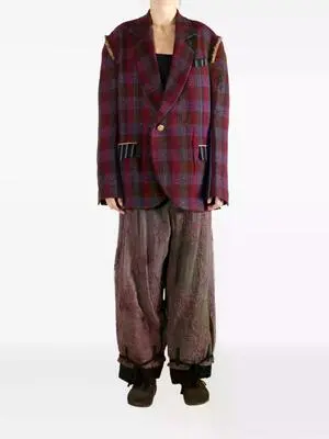 COMMUNS Check Pattern Blazer
