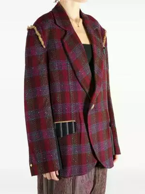 COMMUNS Check Pattern Blazer