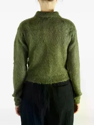 Auralee Textured-knit Polo Sweater