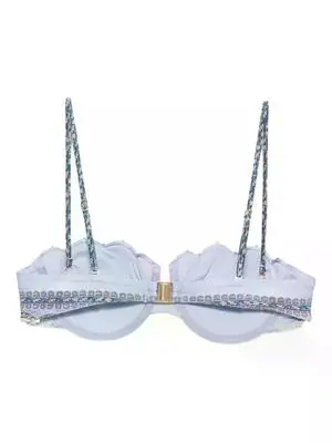 Zimmermann Wanderlust Balconette Bikini Top - Blue
