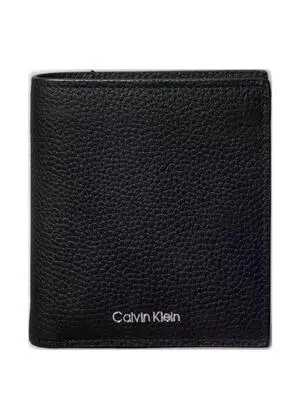 Calvin Klein Embossed-logo Trifold Wallet - Black