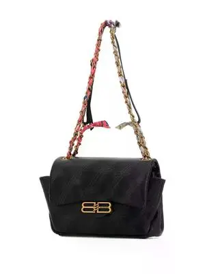 Balenciaga Printed Leather Darling Shoulder Bag - Black