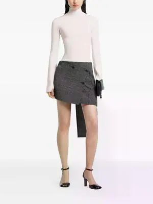 COURREGES Mock-neck Interlock Knit Sweater
