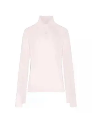 COURREGES Mock-neck Interlock Knit Sweater