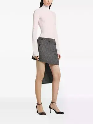 COURREGES Mock-neck Interlock Knit Sweater