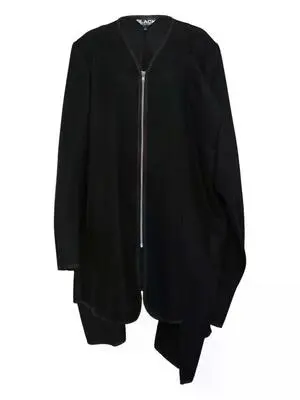 BLACK COMME DES GARÇONS Zip-up Wool Cape
