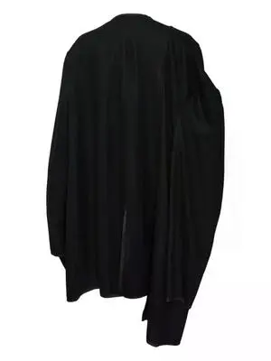 BLACK COMME DES GARÇONS Zip-up Wool Cape