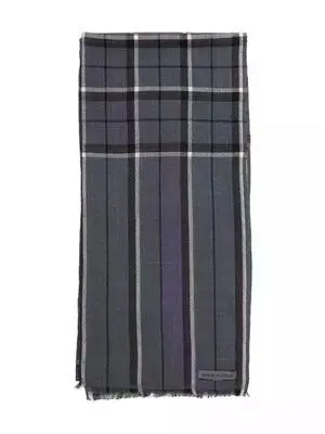 Denis Colomb Plaid Kita Scarf - Grey