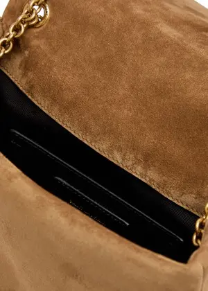 Saint Laurent Jamie 4.3 Mini Suede Shoulder Bag - Brown