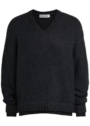 Our Legacy Layered Merino Wool Jumper - Charcoal