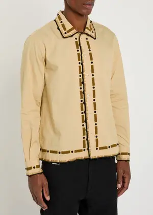 BODE Bead-embellished Cotton Shirt
