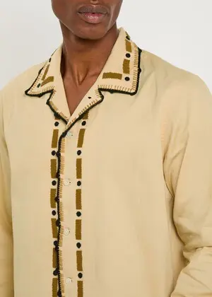 BODE Bead-embellished Cotton Shirt