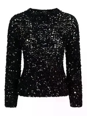 JIL SANDER Sequin-embellished Sweater - Black