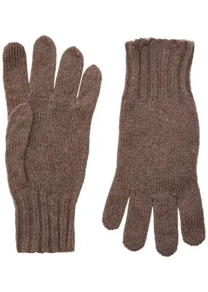 John Smedley Calow Cashmere And Merino-blend Gloves - Light Grey