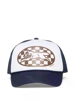 ICECREAM Checker Running Dog Trucker Cap - Blue