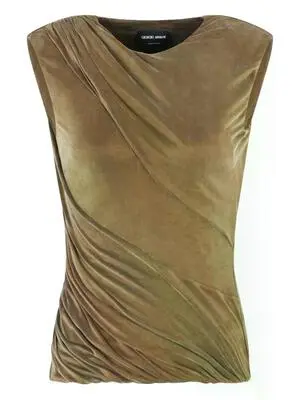 Giorgio Armani Draped Sleeveless Top