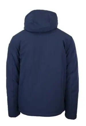 BLAUER. Water-repellent Neoprene Jacket With Fixed Hood - Blue