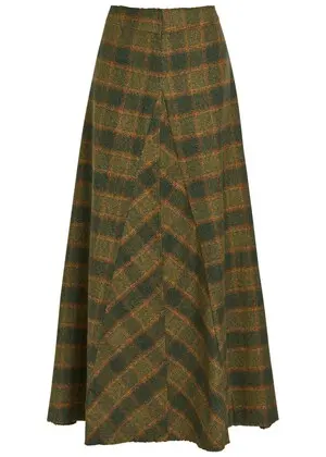 Our Legacy Rebel Checked Cotton Maxi Skirt - Stripe