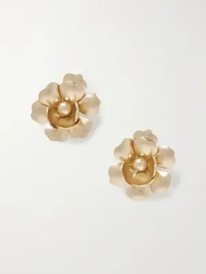 ROXANNE ASSOULIN The Flower -tone Clip Earrings - Gold