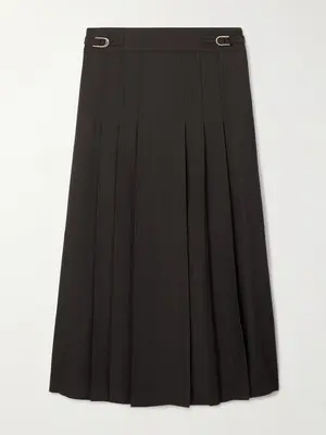 Brown Corduroy Midi Skirts