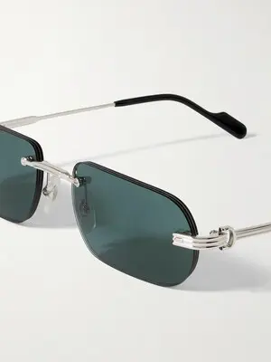Cartier Première De Rimless Sunglasses - Silver
