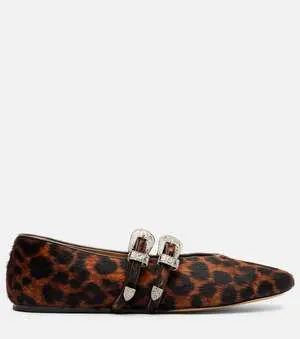 Le Monde Beryl Claudia Calf Hair Mary Jane Flats - Multicoloured