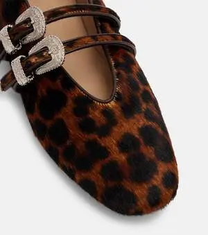 Le Monde Beryl Claudia Calf Hair Mary Jane Flats - Multicoloured