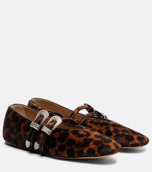 Le Monde Beryl Le Monde Beryl Claudia Calf Hair Mary Jane Flats Multicoloured