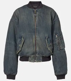 Oversized Denim Bomber Jackets