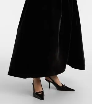 Elie Saab Belted Velvet Gown