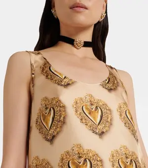 Dolce & Gabbana Printed Silk Satin Top