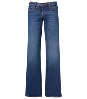 FRAME X Amelia Gray Low-rise Straight Jeans - Blue