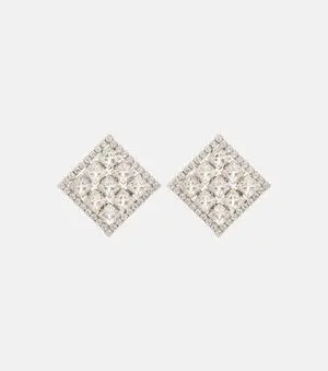 JENNIFER BEHR Camilla Crystal-embellished Earrings - Silver