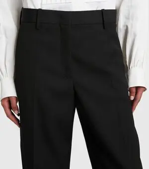 JIL SANDER Low-rise Wool Straight Pants