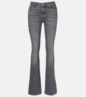 7 For All Mankind Soho Mid-rise Bootcut Jeans - Grey